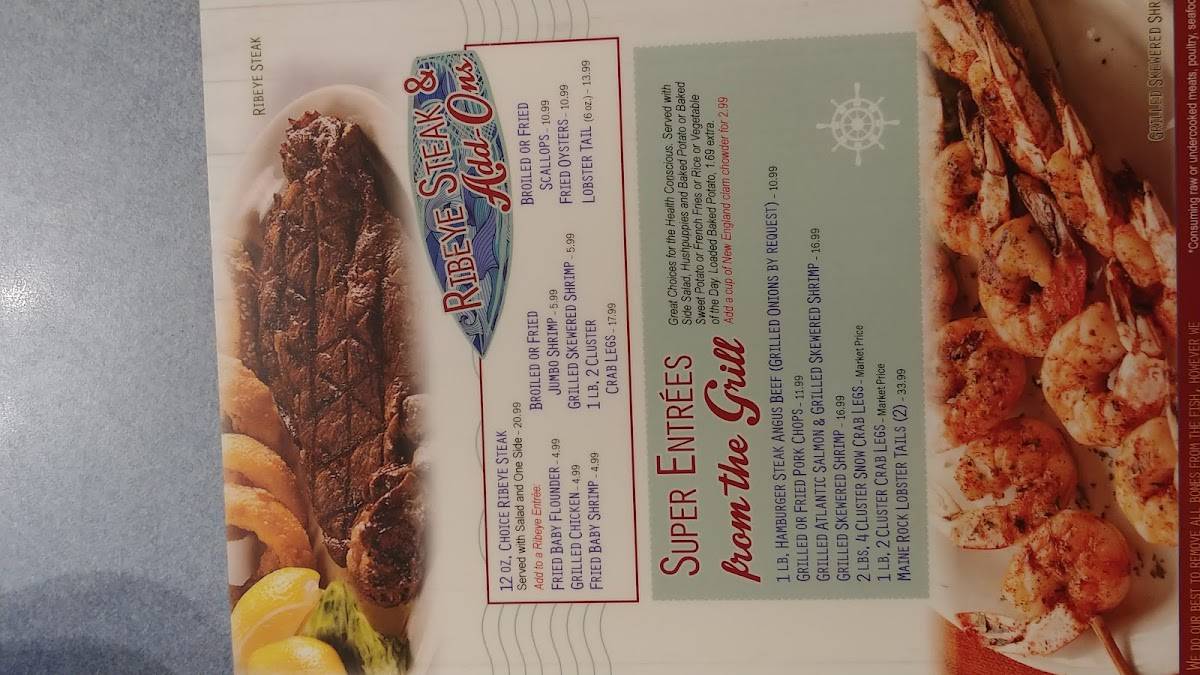 Menu at Blue Ocean Seafood Restaurant, Clinton
