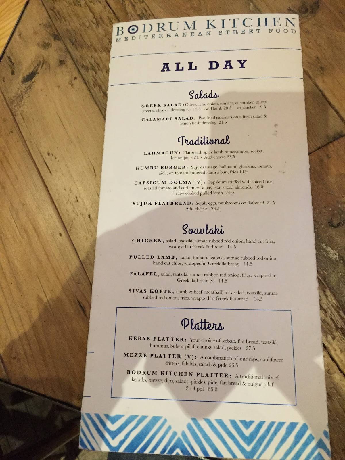 Menu at Bodrum Kitchen - Brickworks restaurant, Auckland, t111/3058 ...
