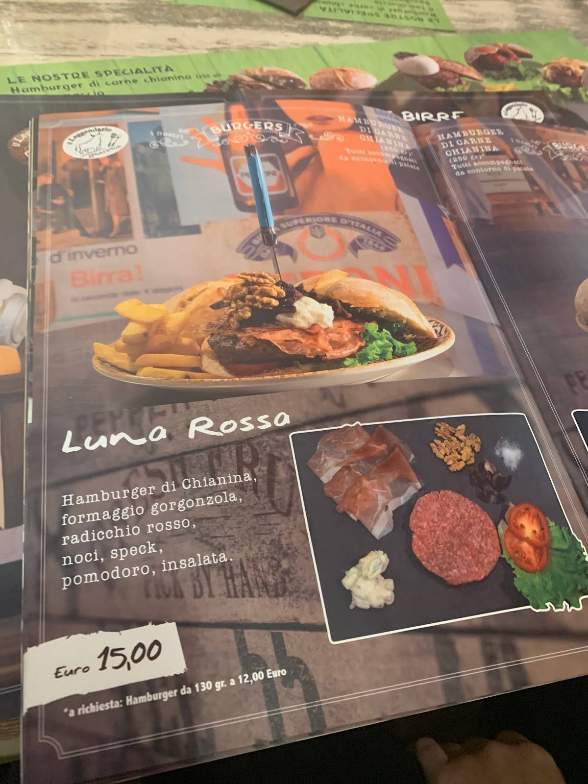 Menu da Braceria il Leggendario ristorante, Figline Valdarno