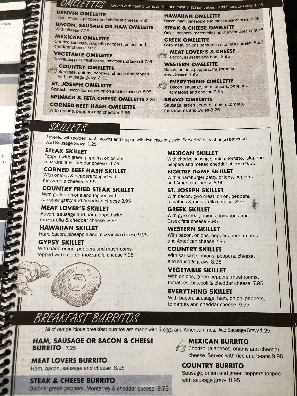 Menu at Bravo Cafe of Mishawaka, Osceola, Lincolnway E