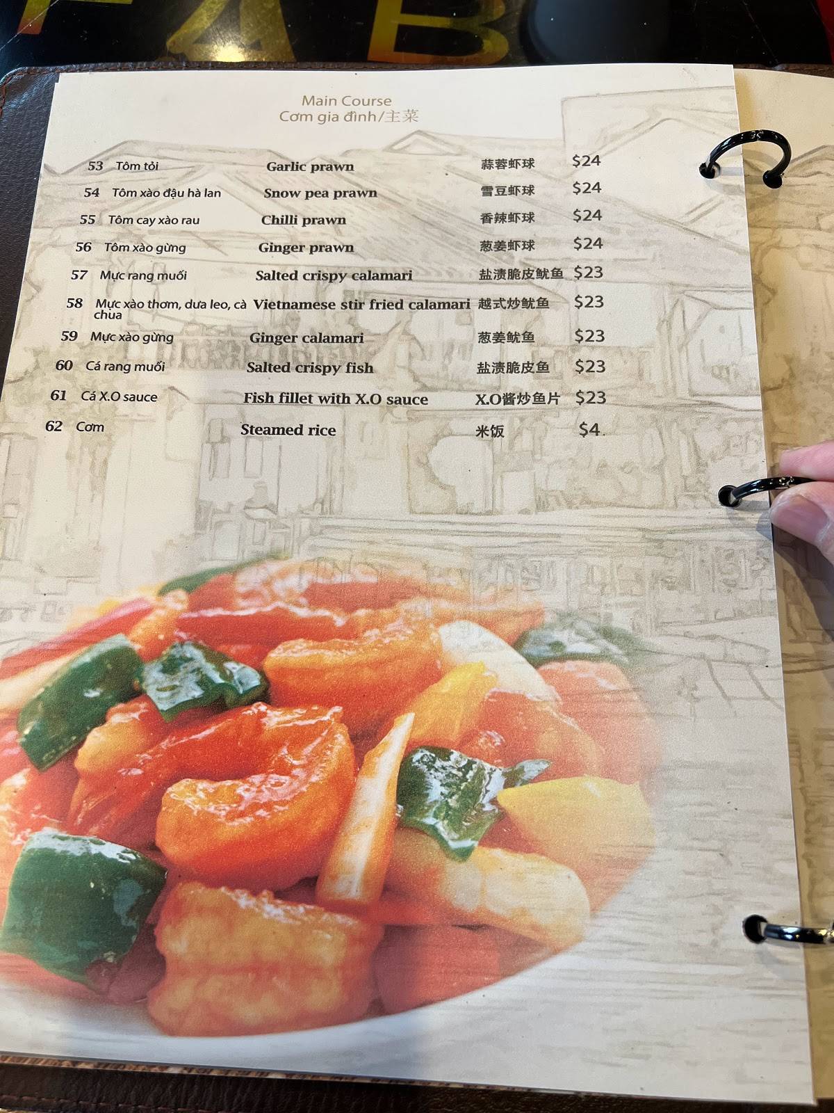 Menu at Bún Ngon restaurant, Springvale
