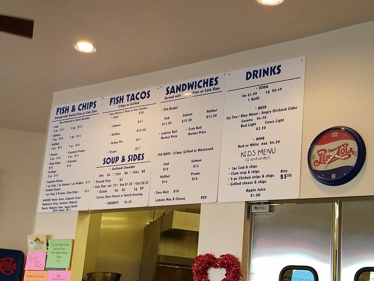 Menu at Burien Fish House restaurant, Burien