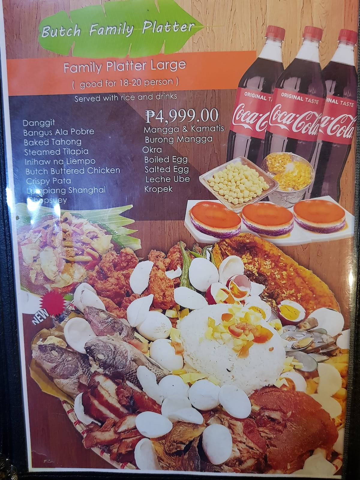 Menu at Butch Seafood & Grill Restaurant, Batangas, 8 National Road