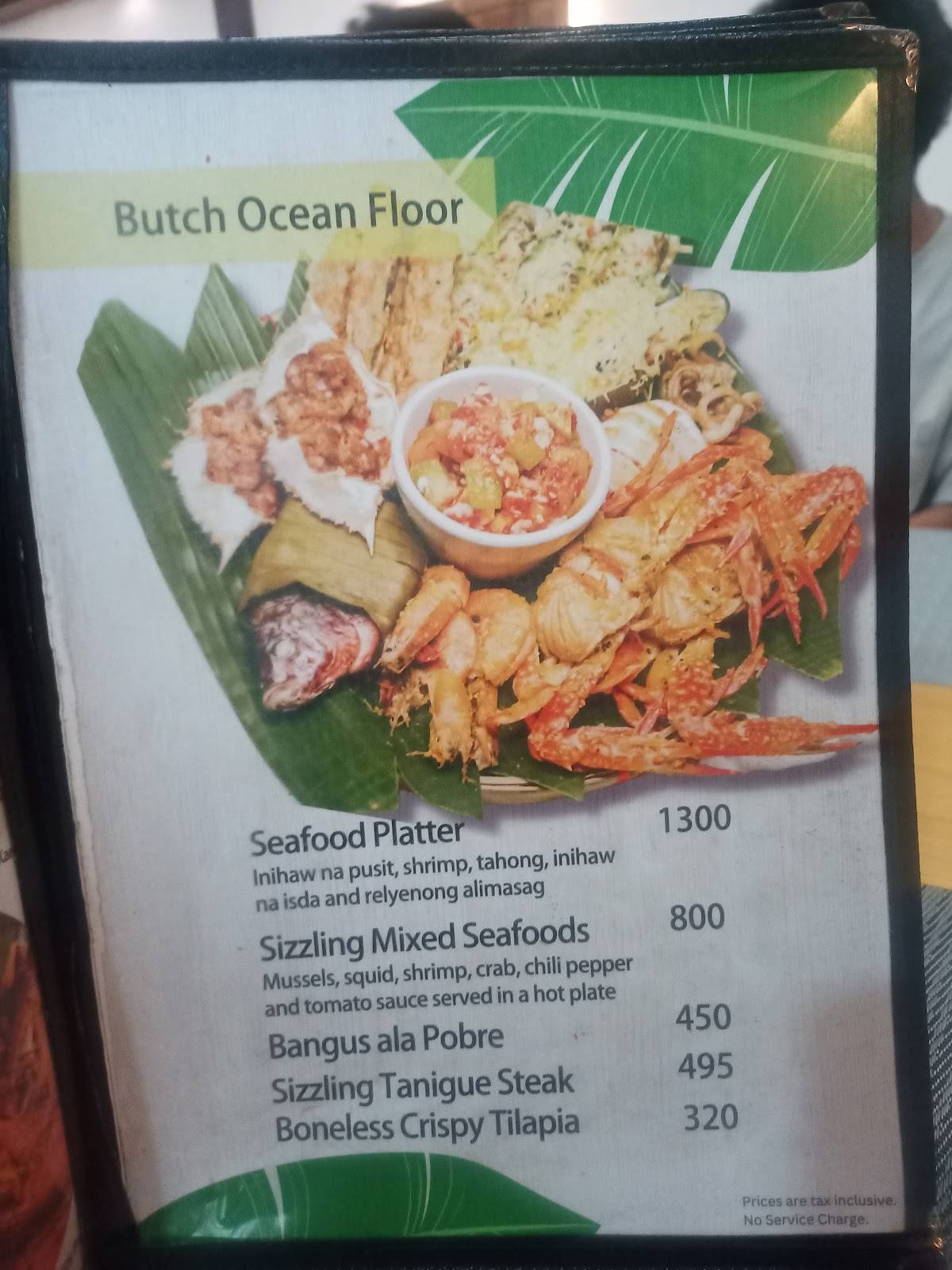 Menu at Butch Seafood & Grill Restaurant, Batangas, 8 National Road