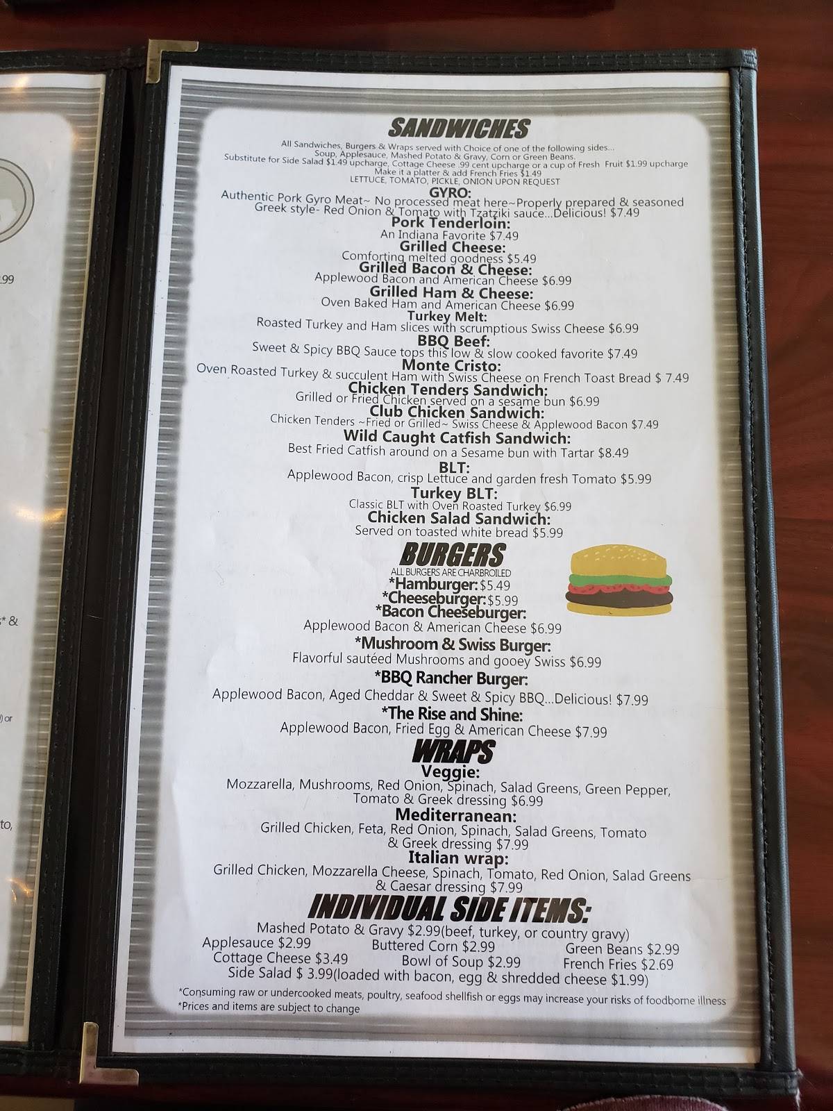Menu at By Hand and Fork restaurant, Muncie