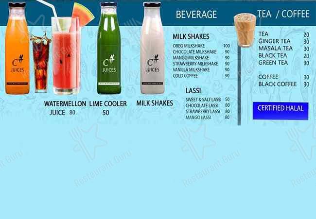 Menu at C Sharp Kitchen, Bengaluru