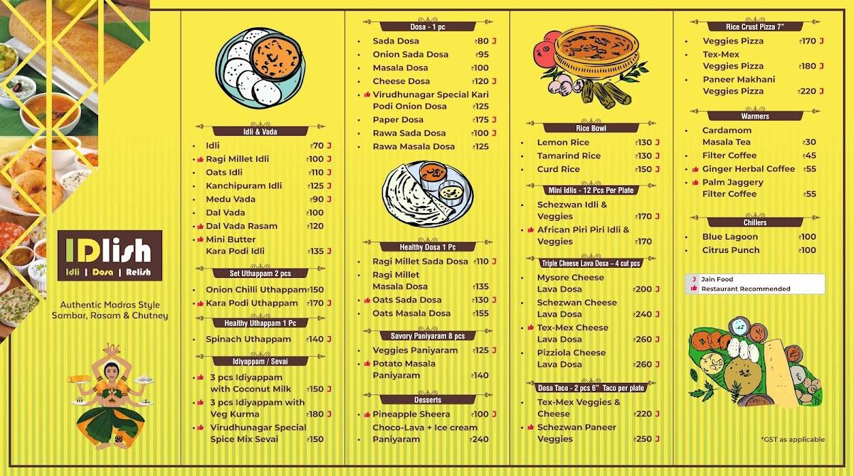 Menu at Cafe IDlish - Idli Dosa Relish Kandivali, Mumbai, 82