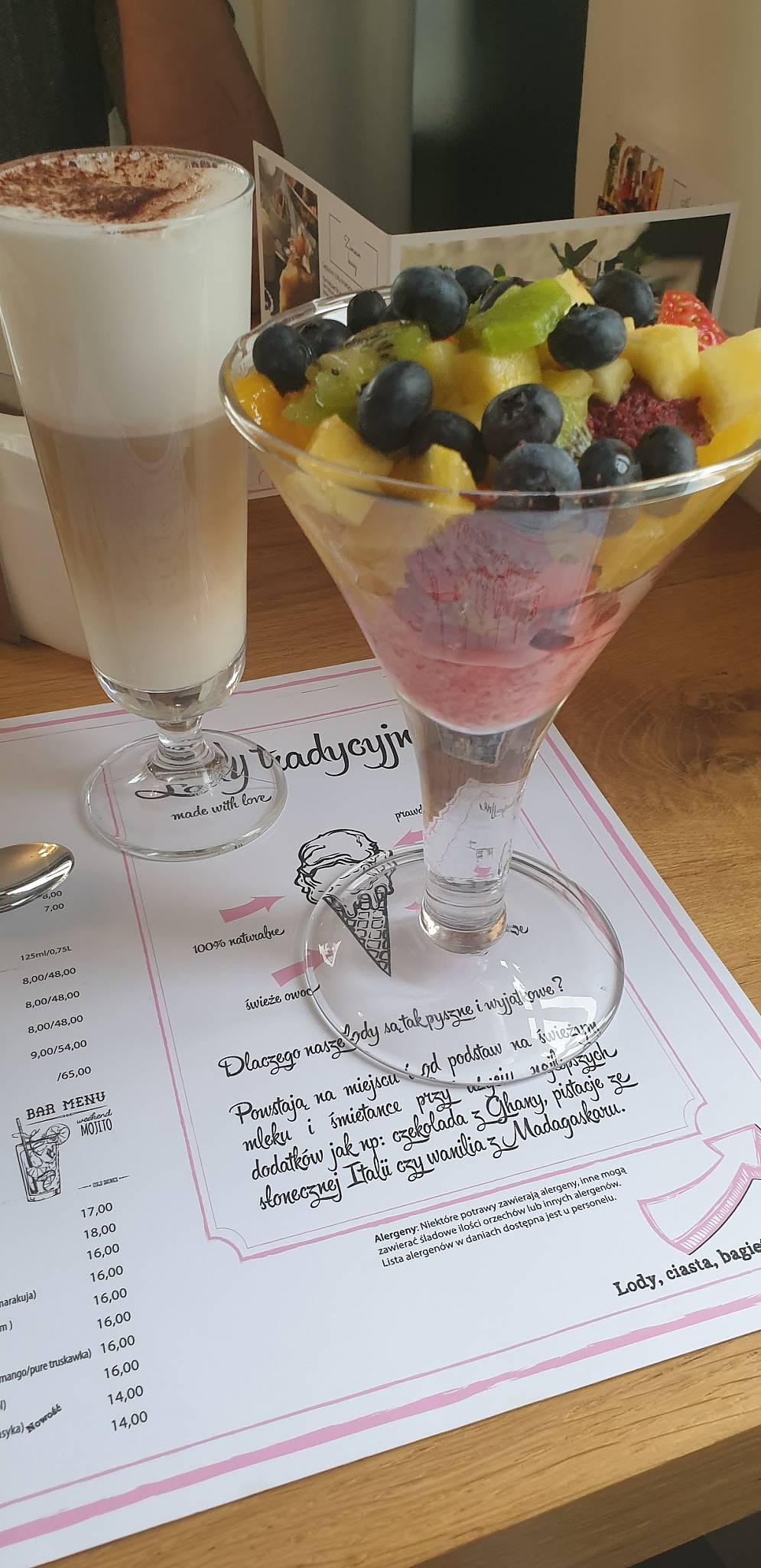 Menu at Ice Spot cafe, Kęty