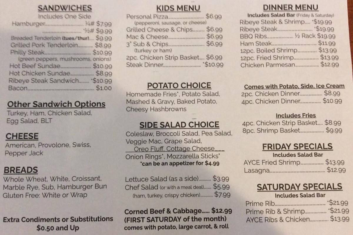 Menu at Mama's Parlor Cafe & Catering - ParkView IA, Park View