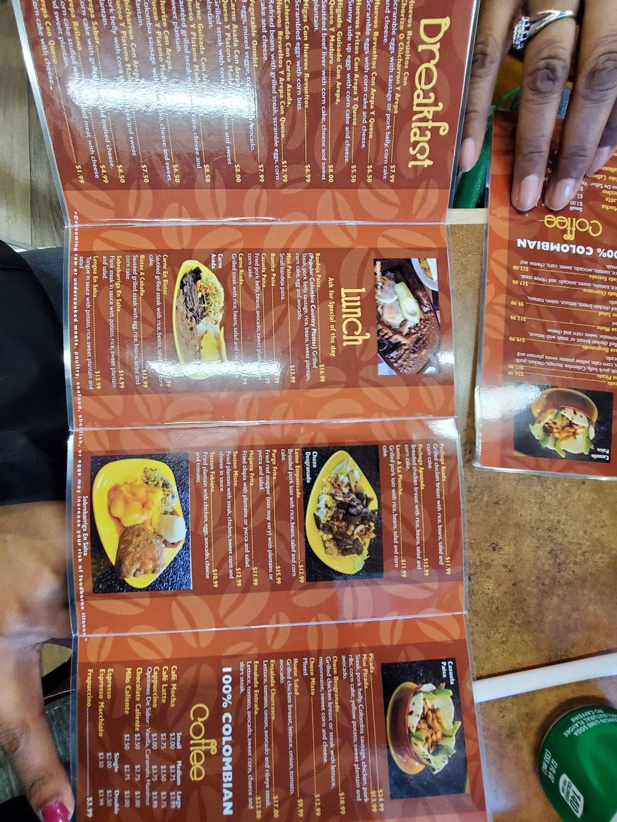 Menu at Cafe & Sabor Bakery & Restaurant, Richmond