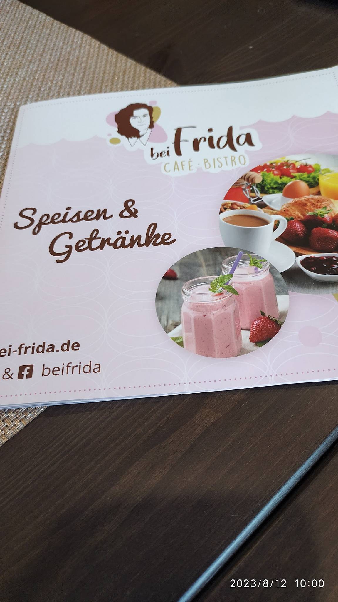 Menu at Café bei FRIDA cafe, Grevenbroich