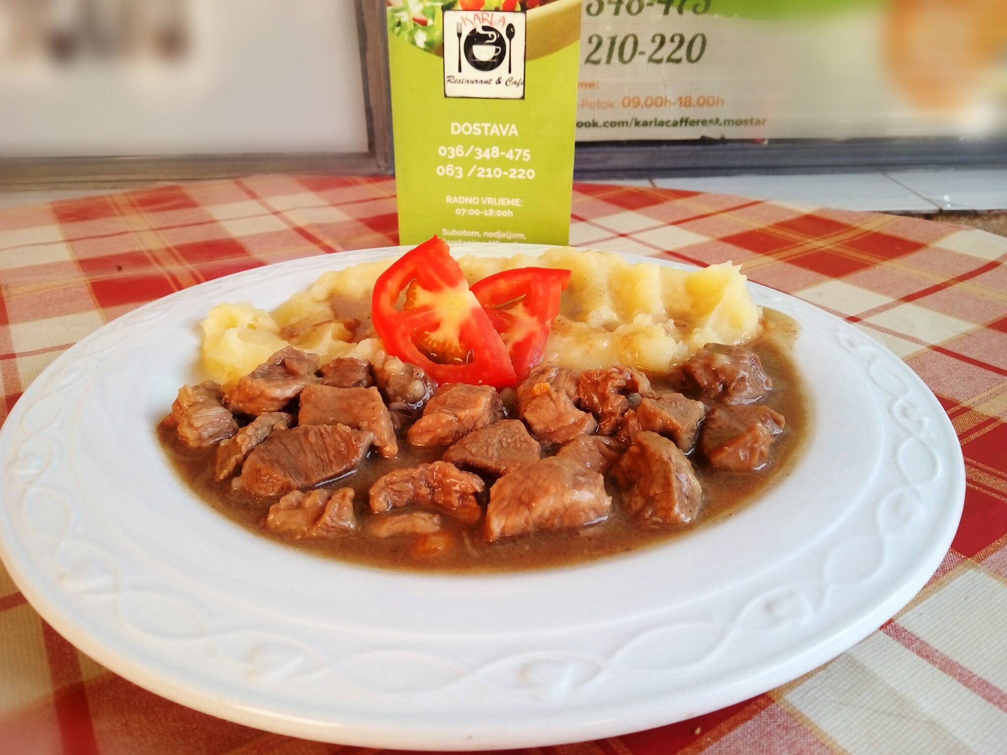 Menu at Caffe Restaurant KARLA, Mostar