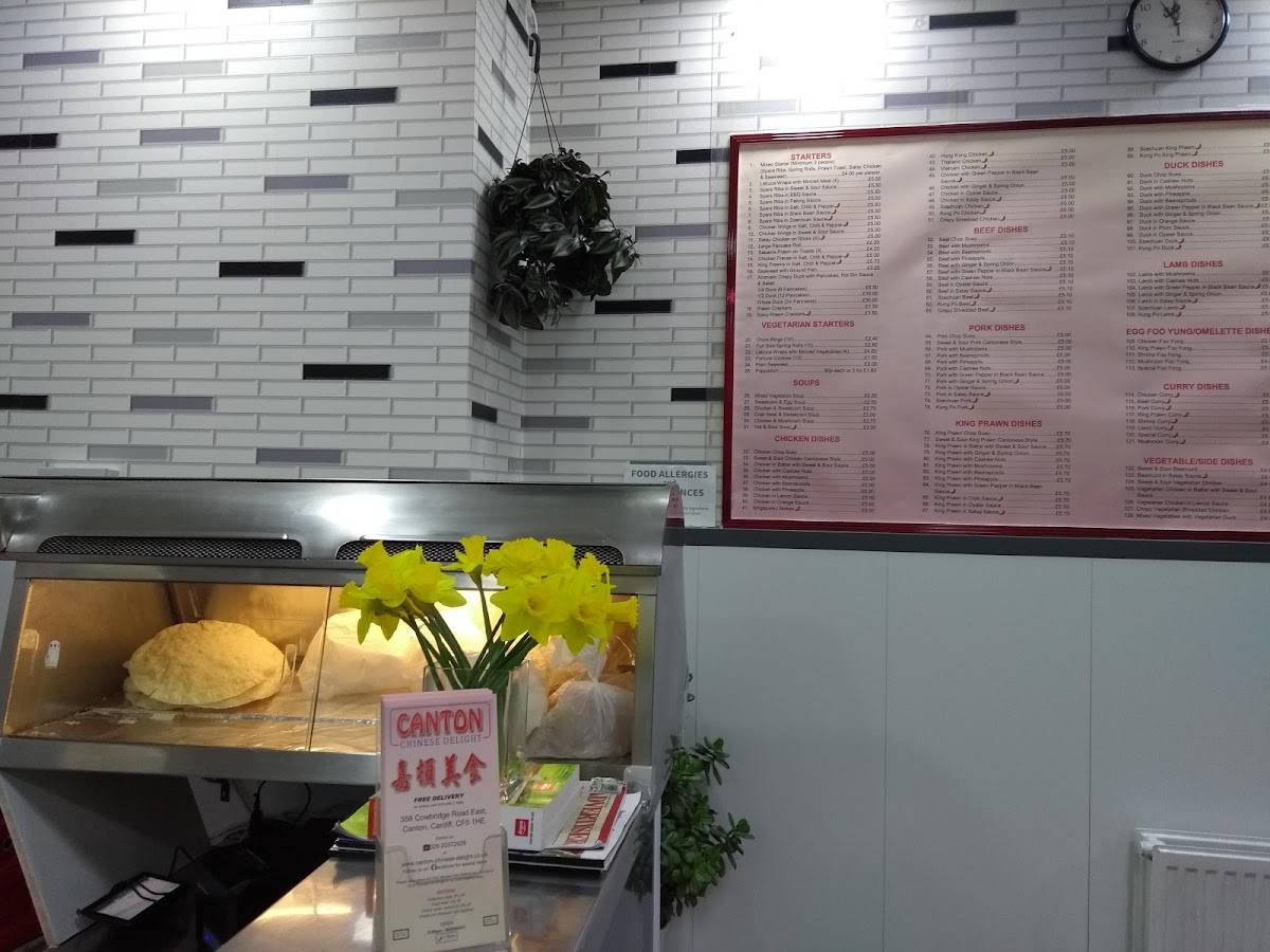 Menu at Canton Chinese Delight fast food, Cardiff, 358 Cowbridge Rd E