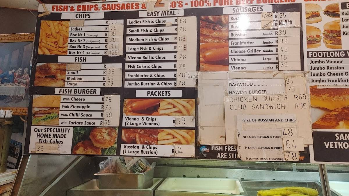 Menu at Theo's Kitchen restaurant, Centurion