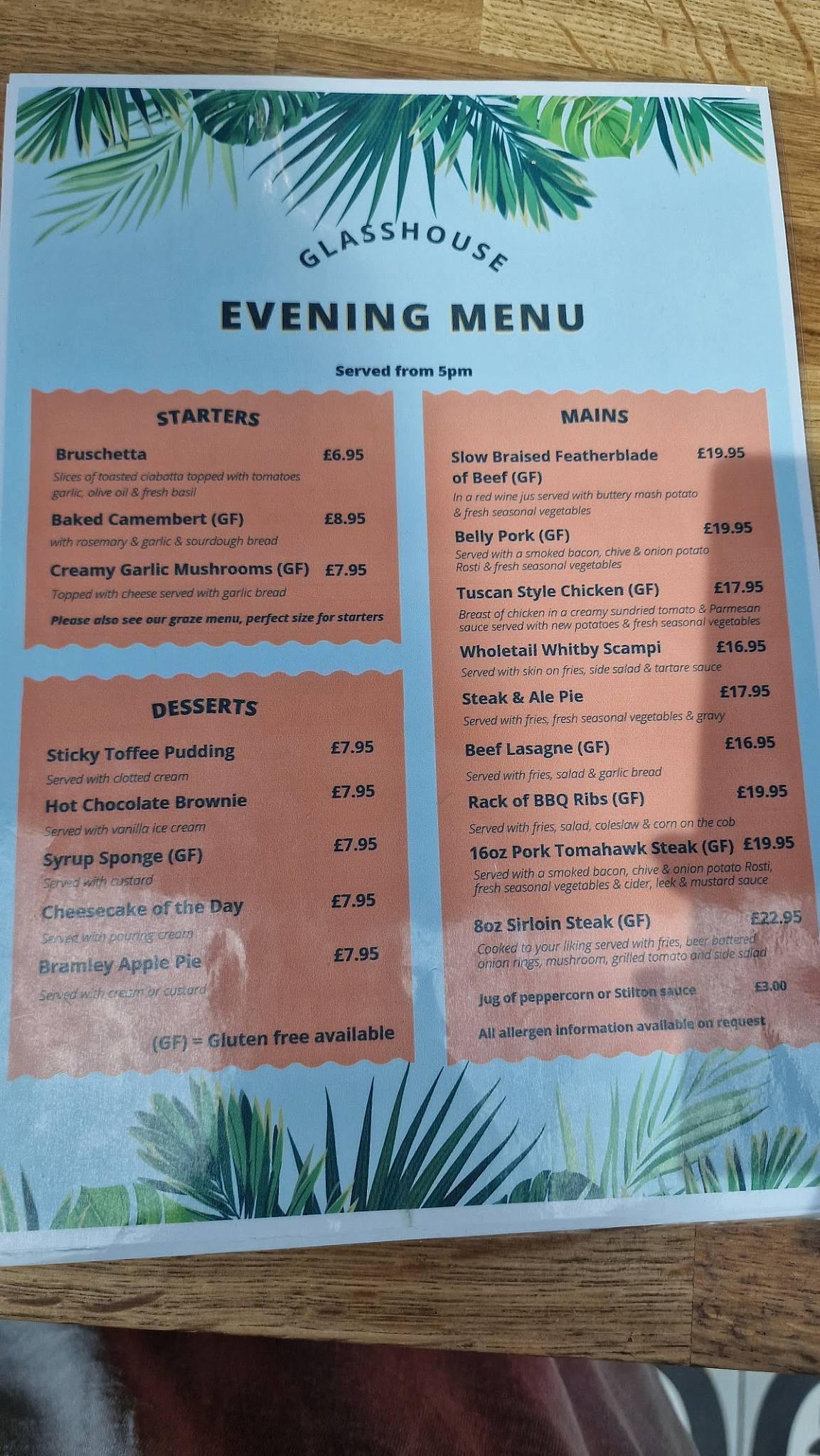 Menu at Charlottes Of Filey pub & bar, Filey