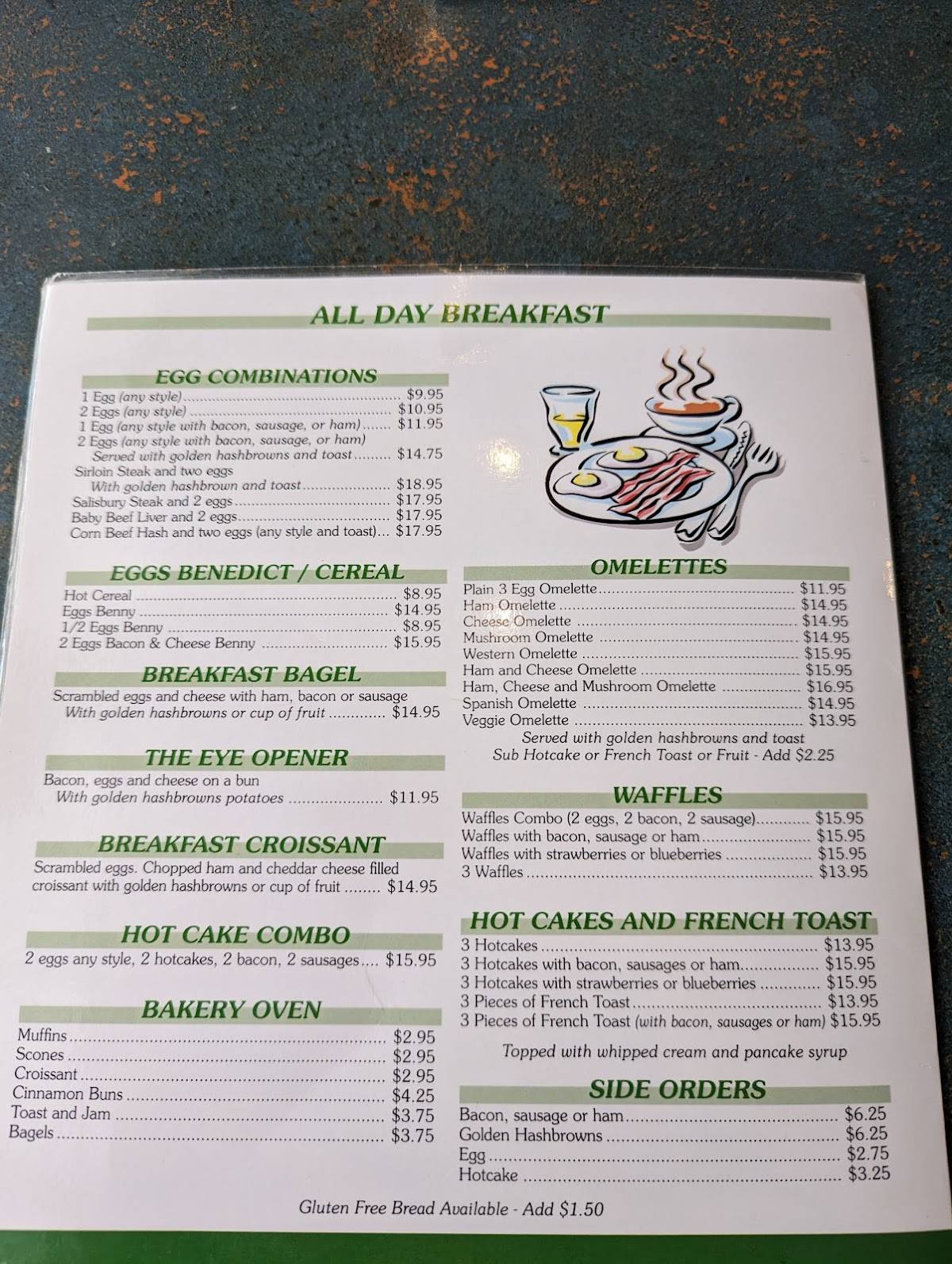 Menu at Haida Way Restaurant, Chemainus