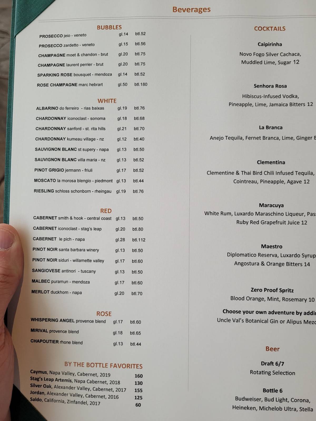 Menu at Cinder House and Bar, St. Louis, 999 N 2nd St