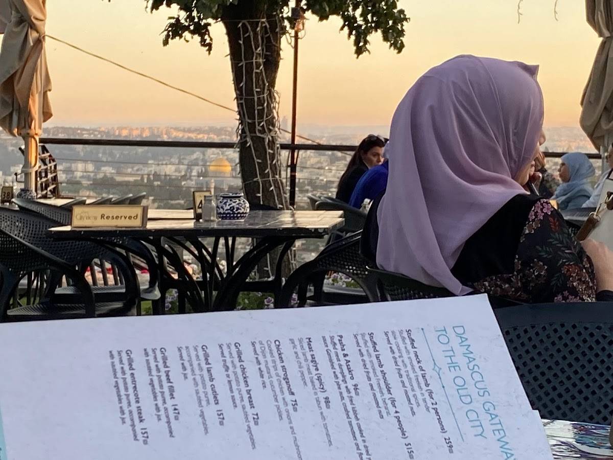 Menu at City View restaurant, Jerusalem