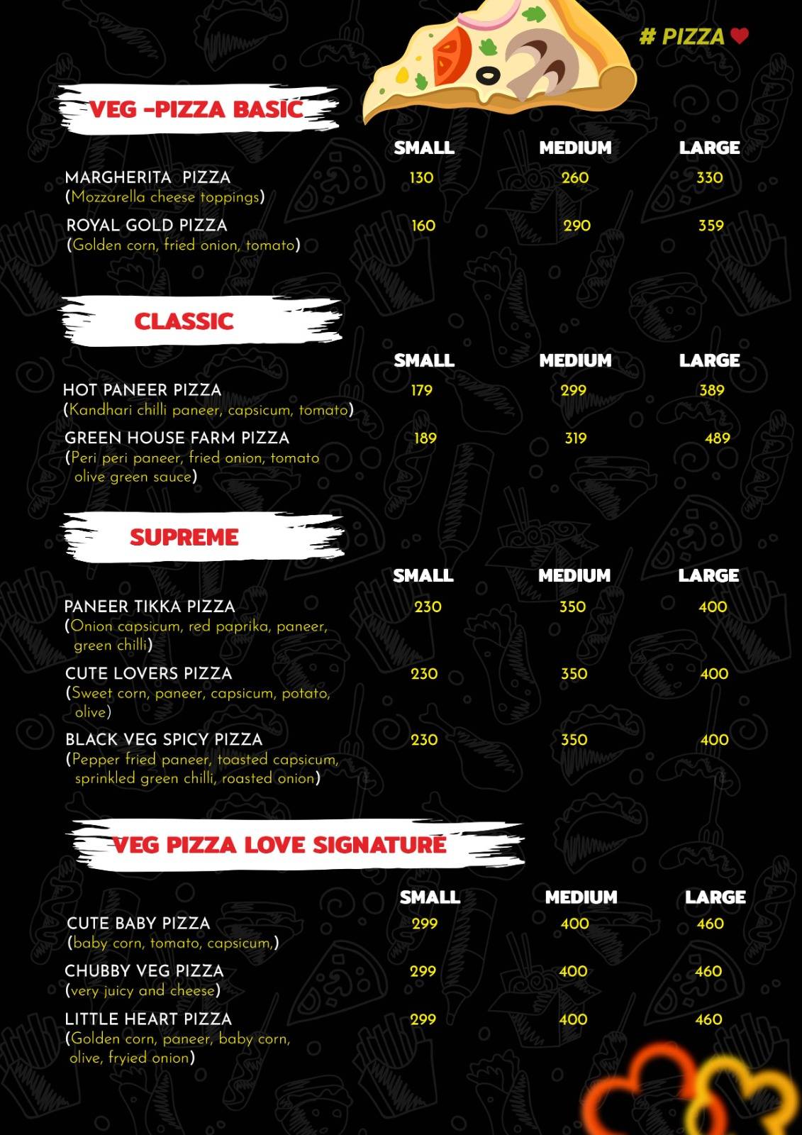 Menu at #PIZZA LOVE, Coimbatore
