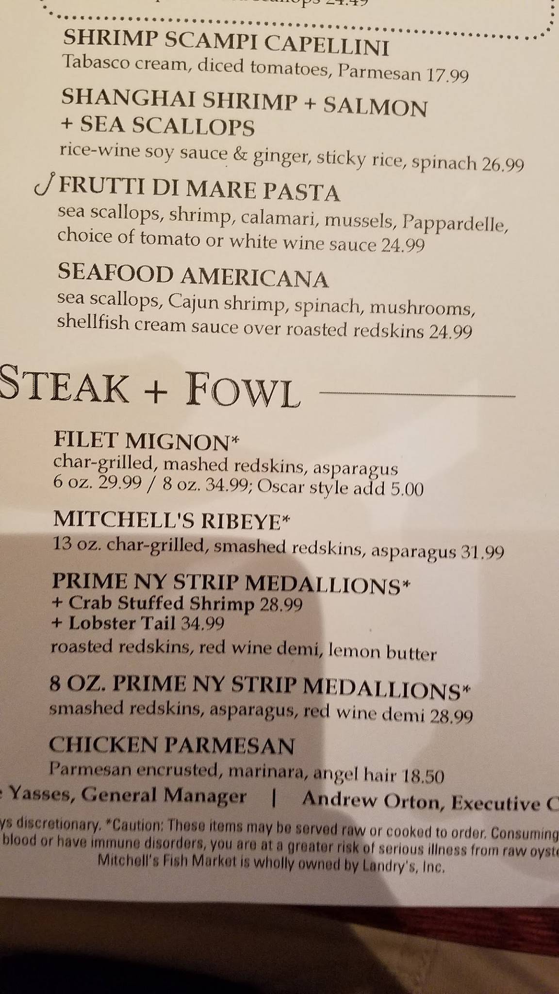 Menu at Columbus Fish Market pub & bar, Columbus, Olentangy River Rd