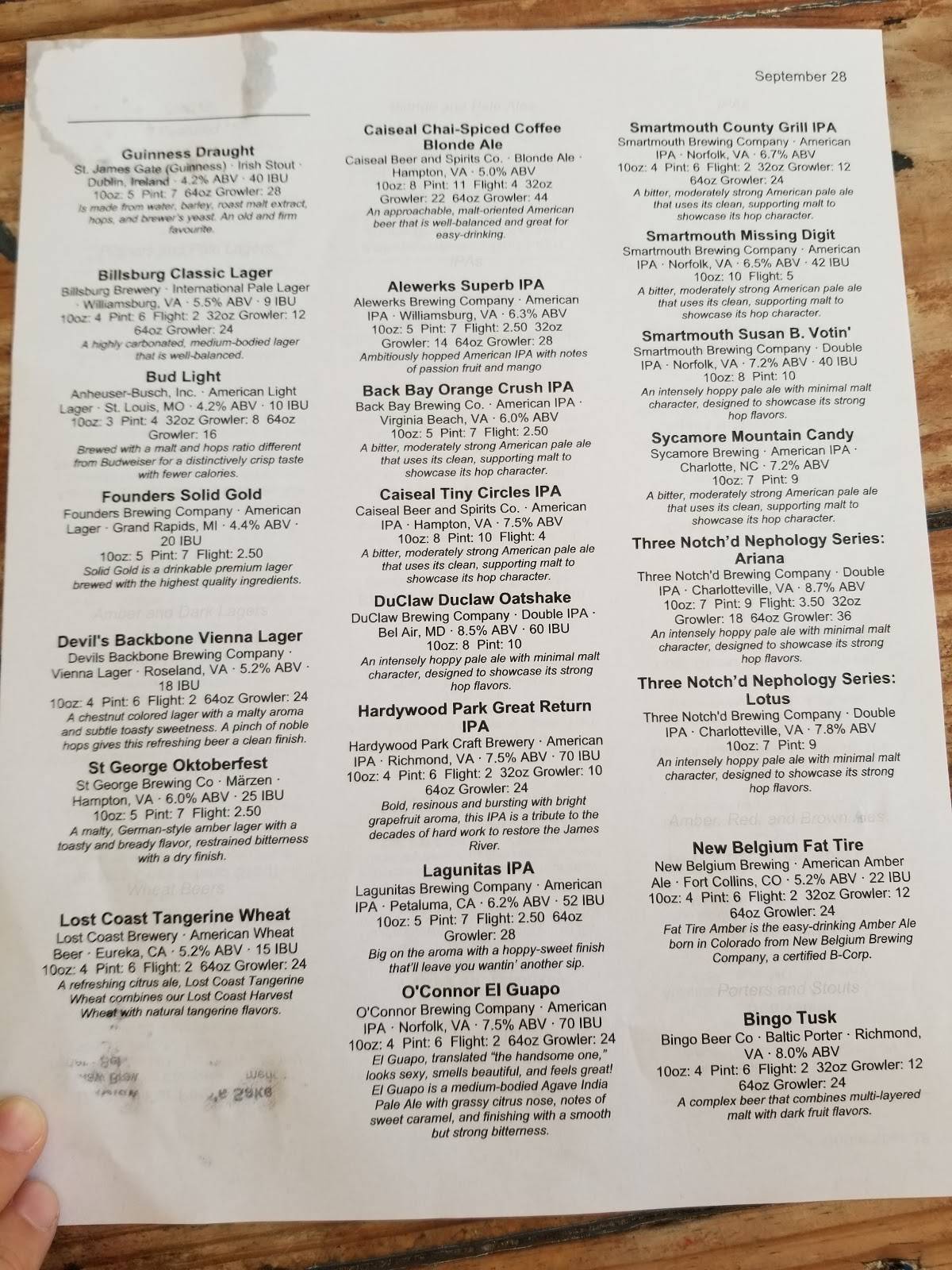 Menu at County Grill & Smokehouse BBQ, Newport News, George Washington ...