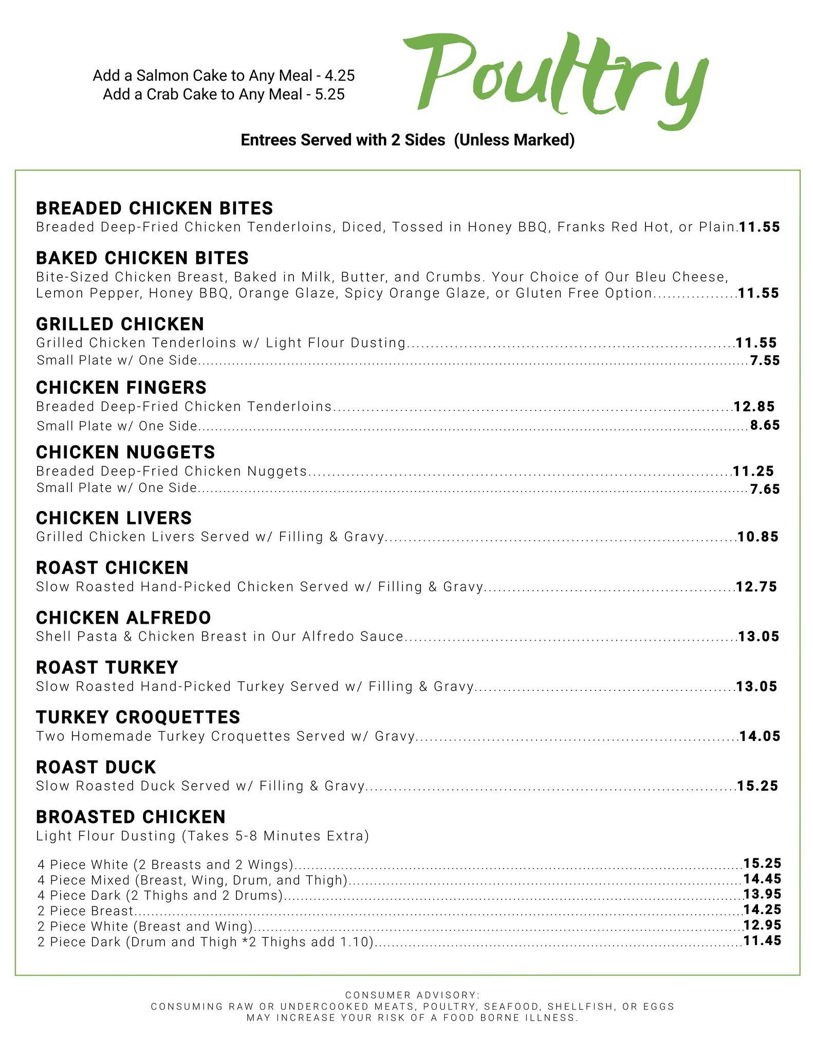 Menu at County Line Restaurant, Richfield