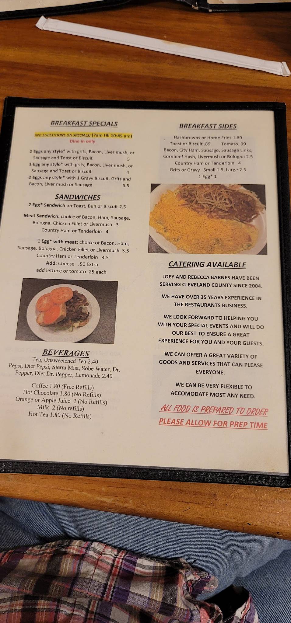 Menu at Creekside Clock Seafood and Steakhouse, Shelby