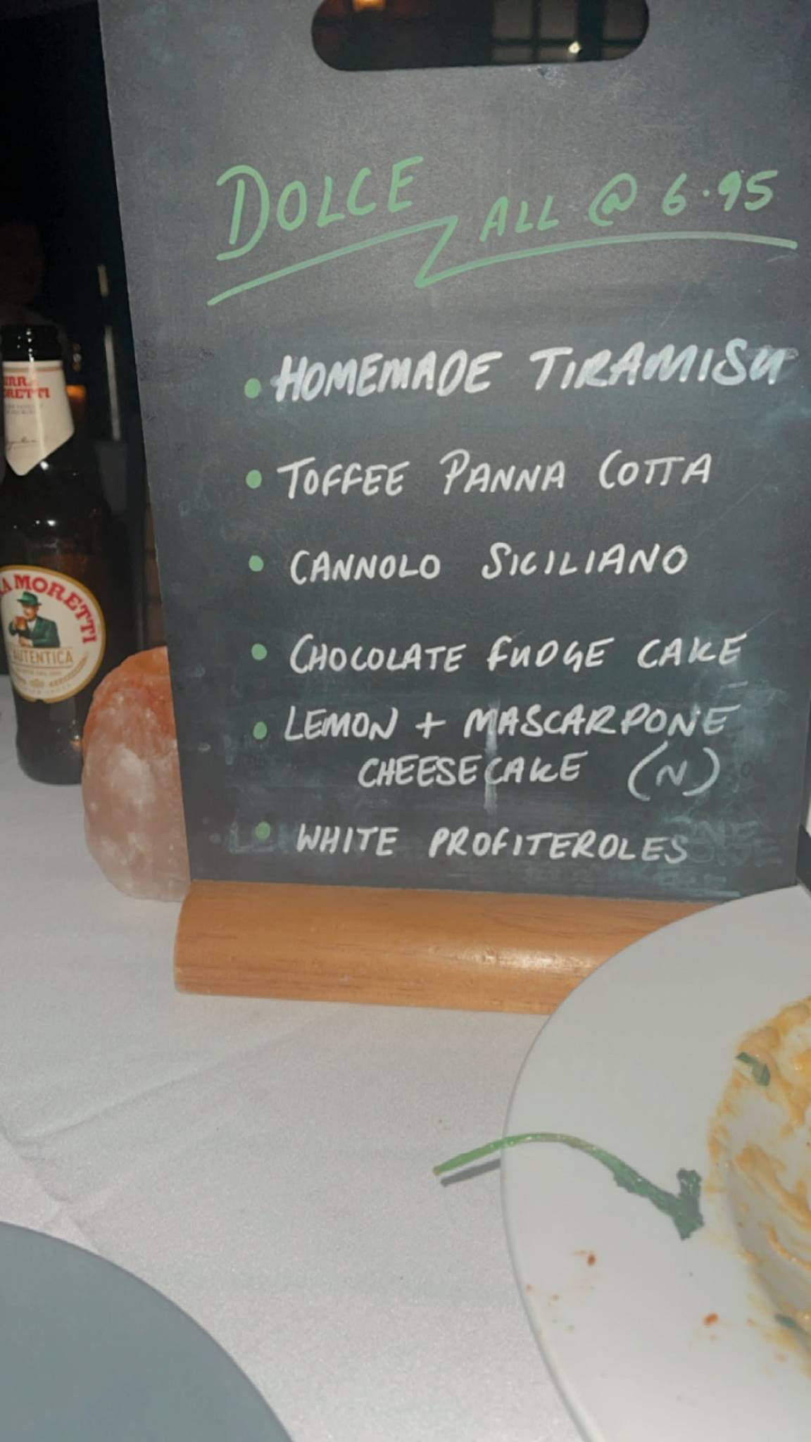 Menu at Daniele Sicilian Restaurant, Farnham