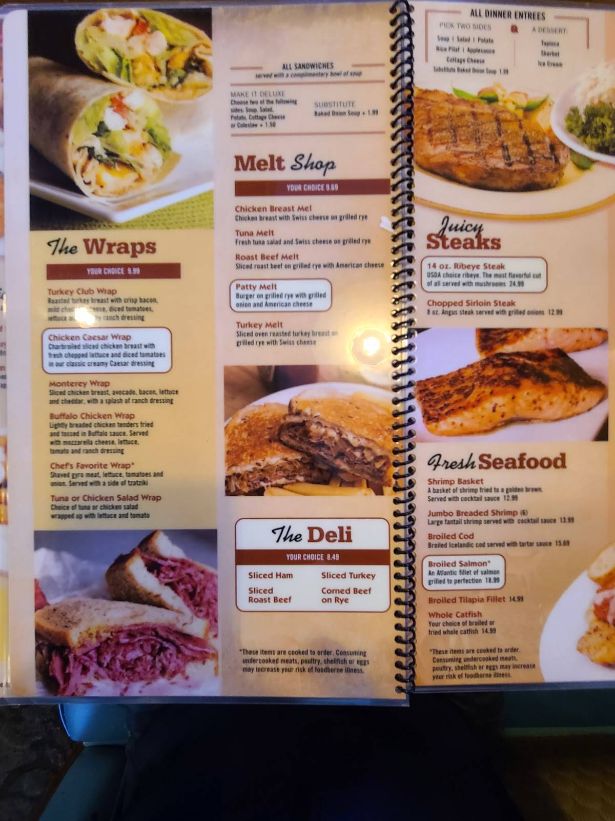 Menu at Deerfield Family Restaurant, Carbon Cliff