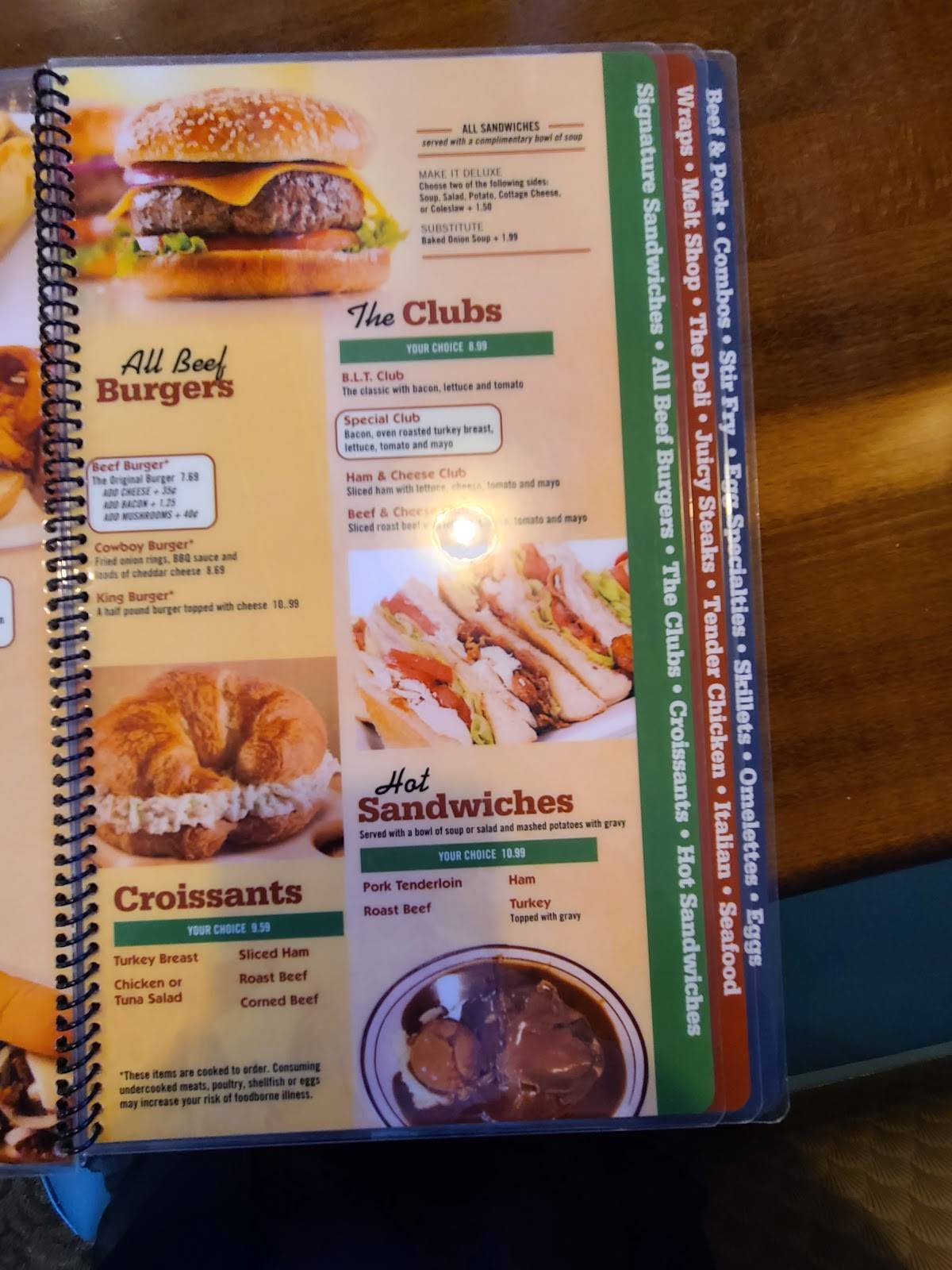 Menu at Deerfield Family Restaurant, Carbon Cliff