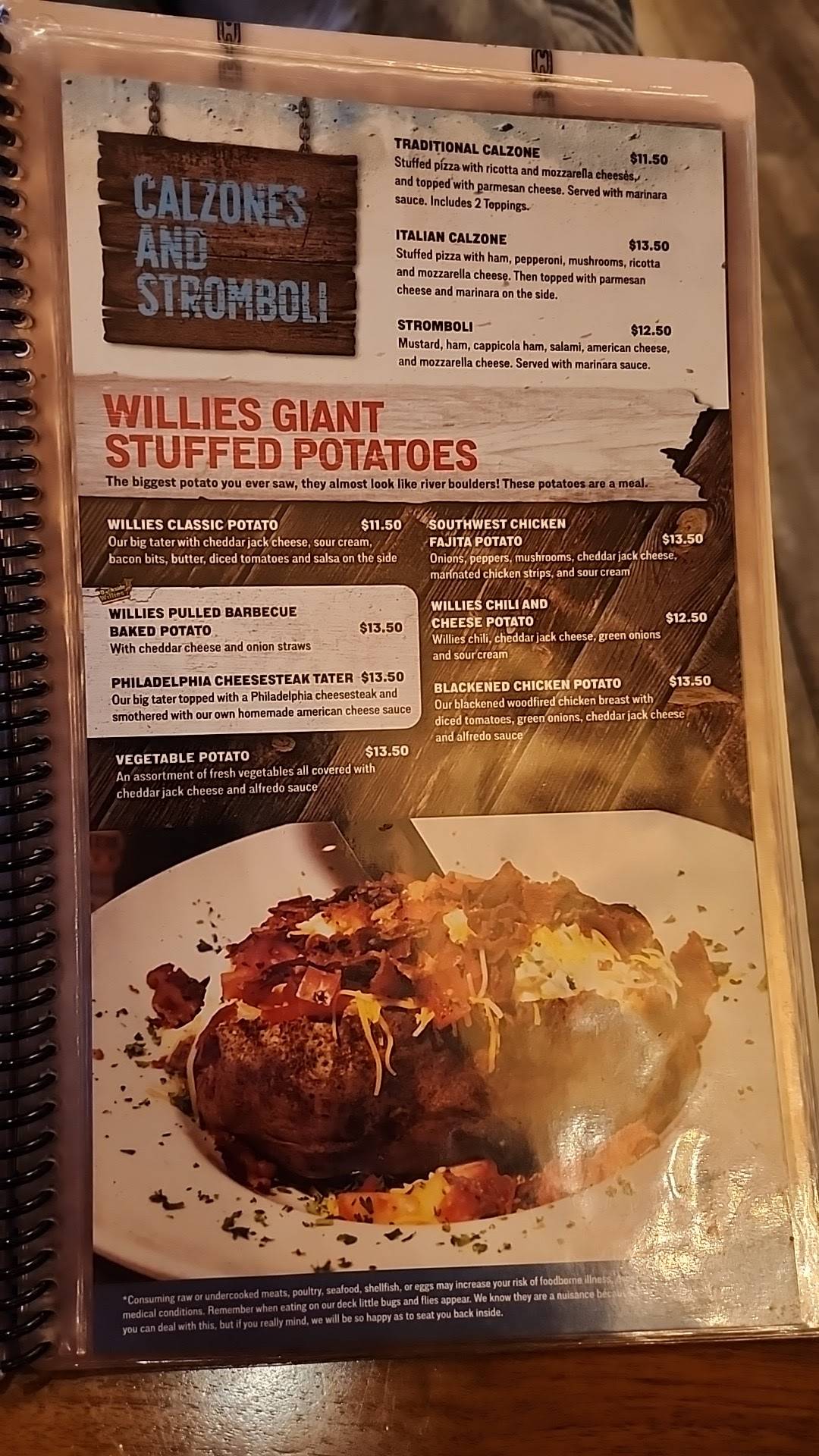 Menu at Dockside Willies pub & bar, Wormleysburg