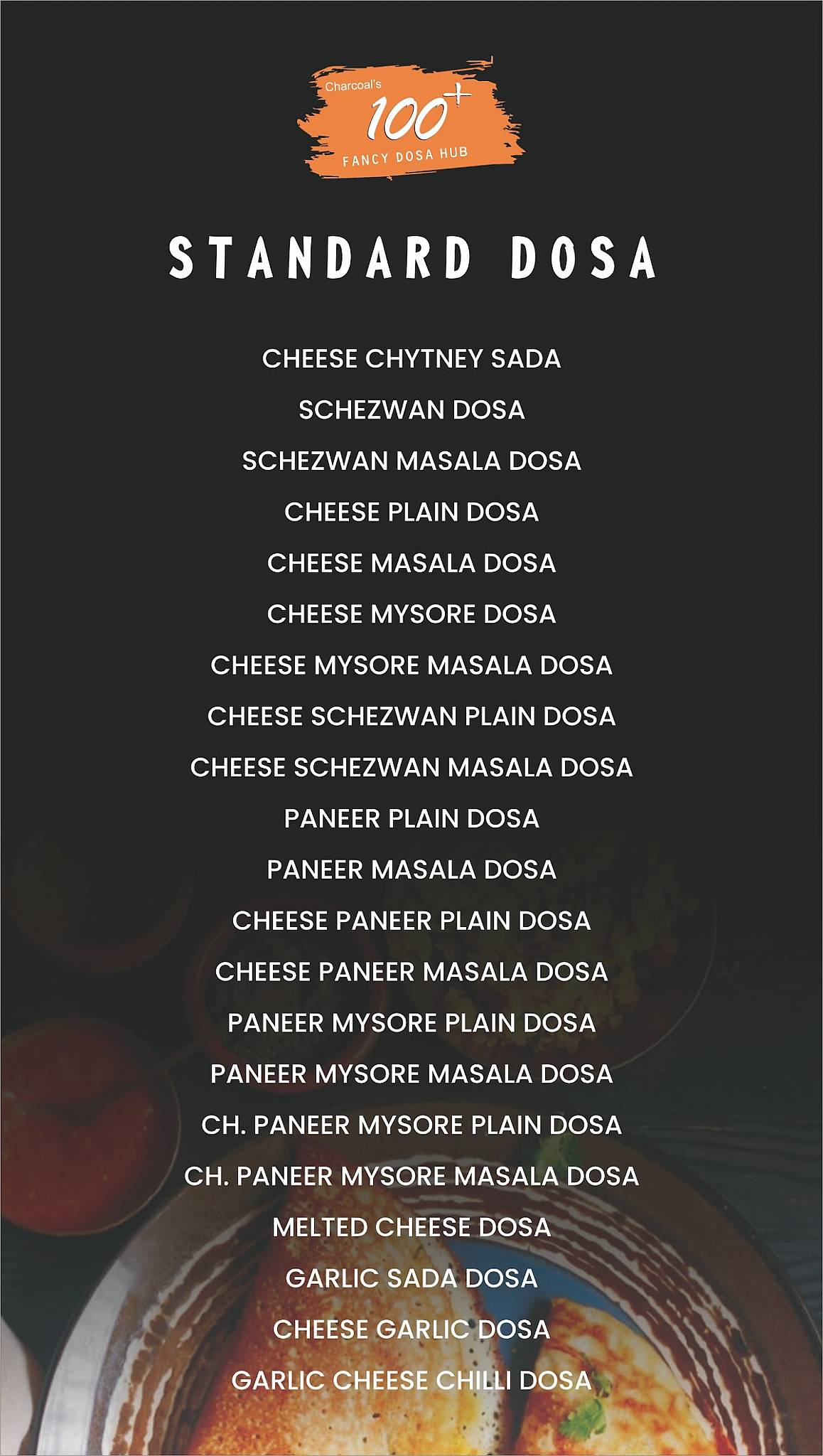 Menu at Dosa Hub, Surat