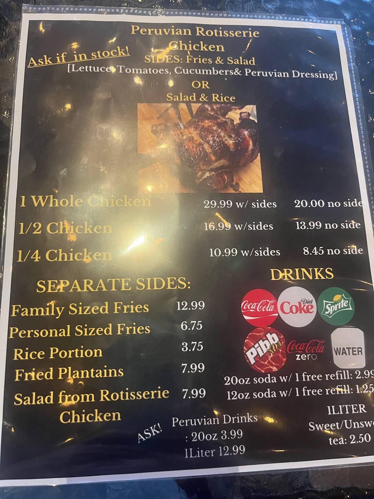 Menu at El Tumi De Oro Peruvian Restaurant & More, Van Buren