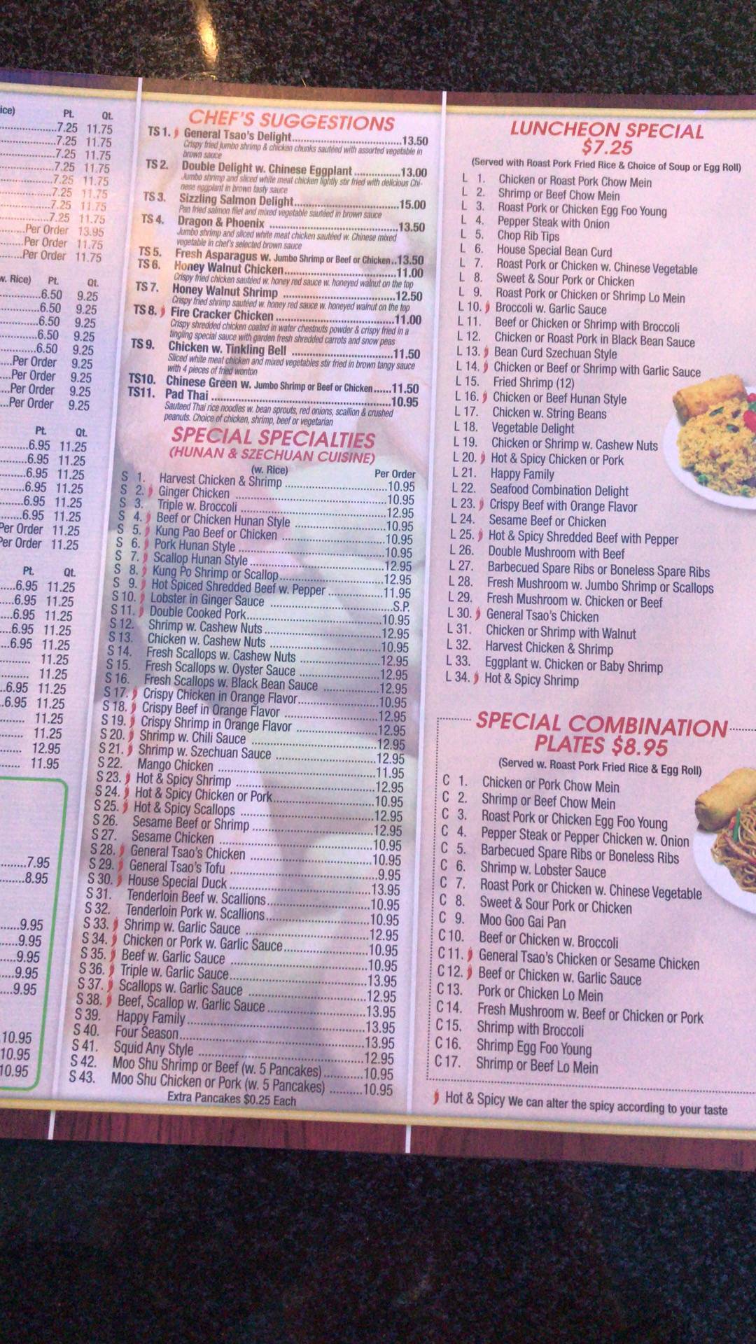 Menu at Emperor's Buffet - Sushi, Seafood, Hibachi, Chinese food ...