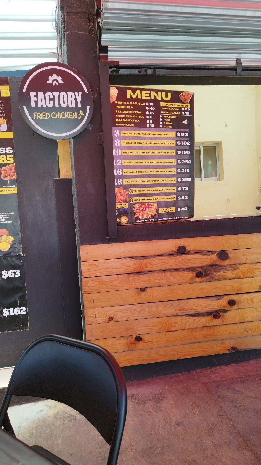 Menu at FACTORY FRIED CHICKEN restaurant, Monterrey