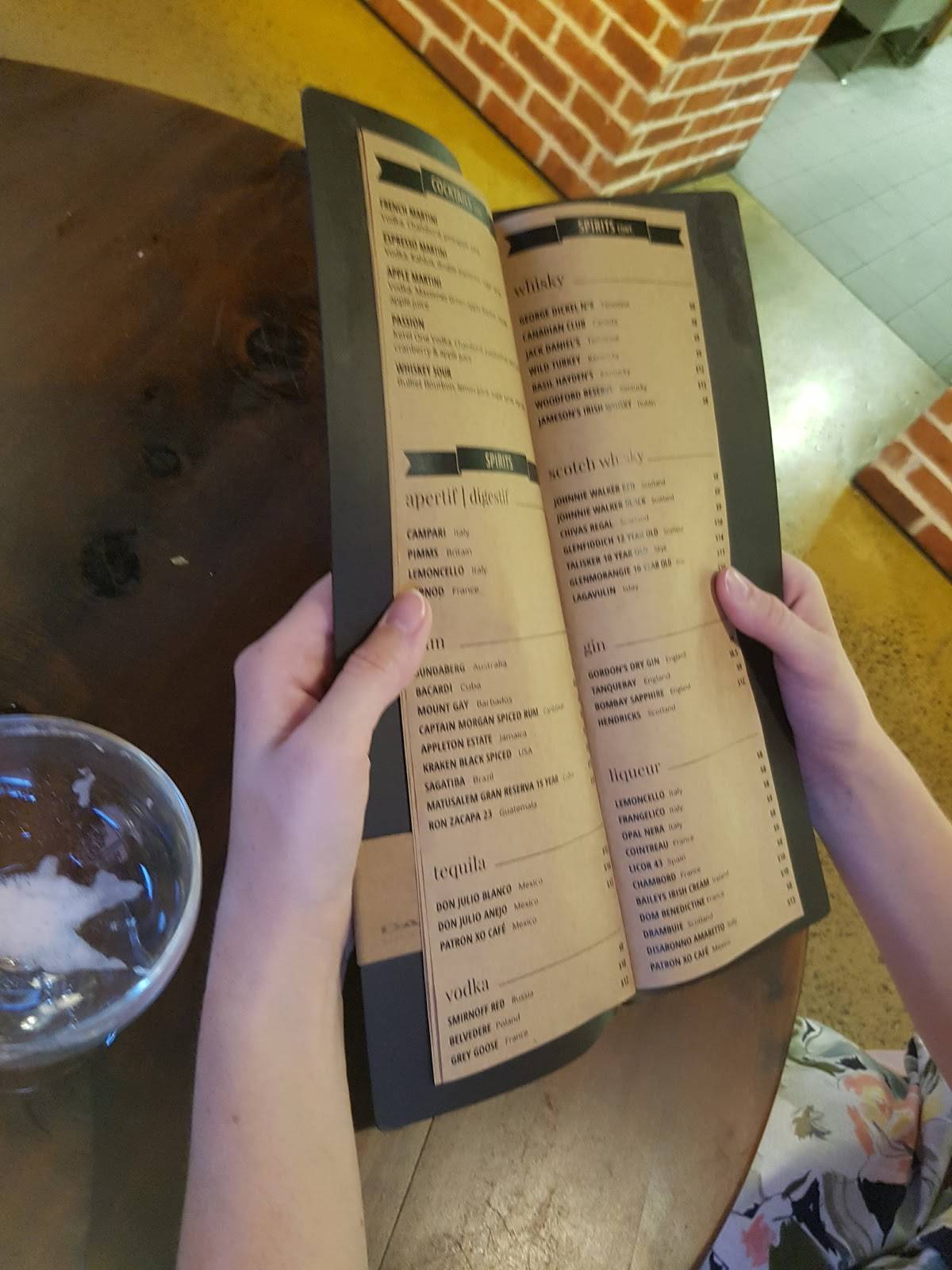 Menu at Factory 51 pub & bar, Coorparoo