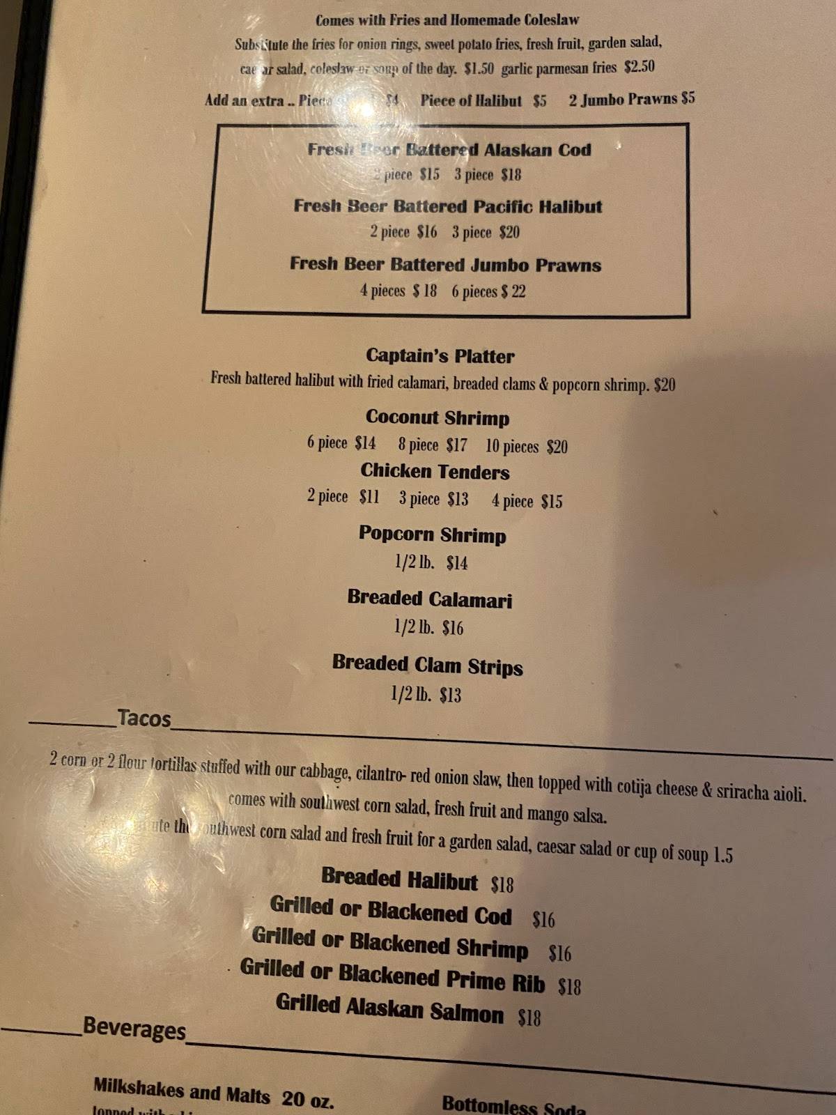 Menu at Farm & Sea Grill restaurant, Port Hadlock-Irondale