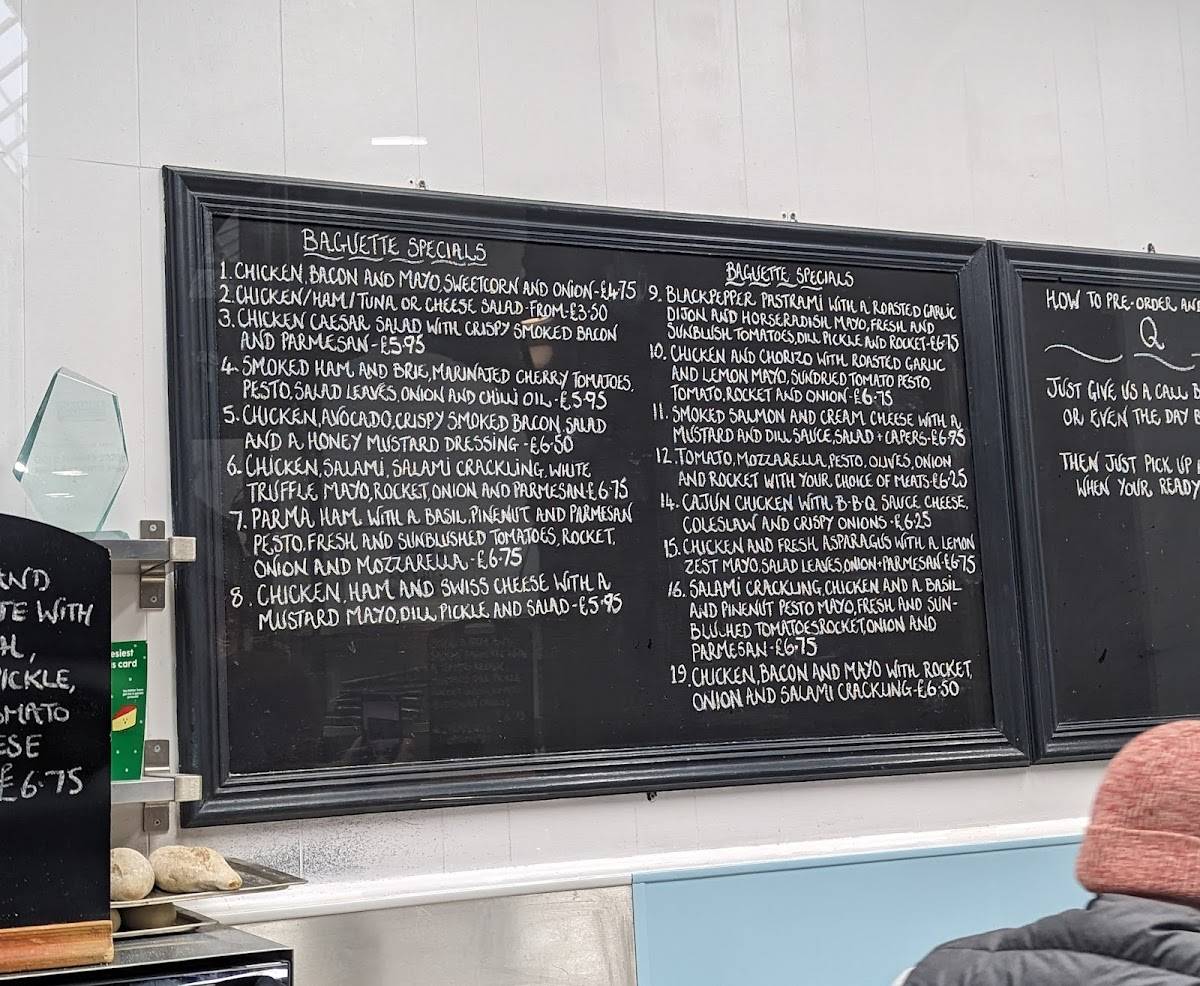 Menu at Fresh the Baguette Bar, Cardiff