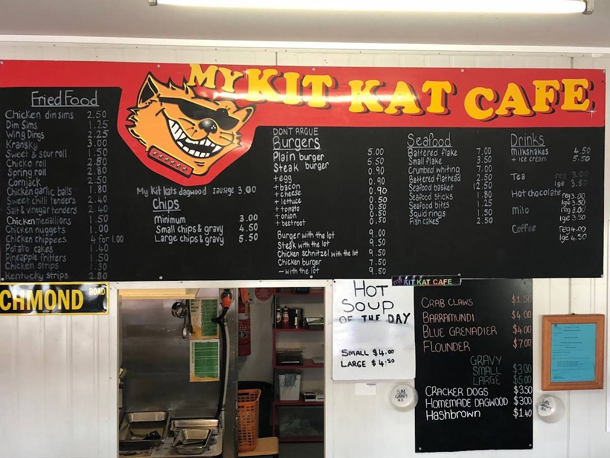 Menu at My Kit Kat Cafe & Pizza and Takeaway, East Devonport
