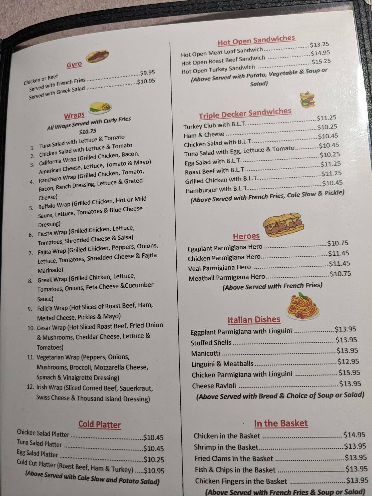 Menu at Felicia's Little Diner restaurant, Walden, NY-52