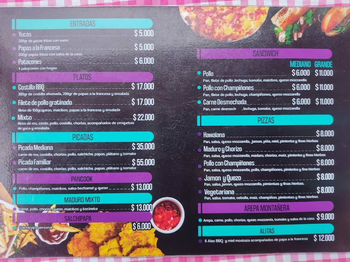 Carta de Flamingo Restaurante, Cali