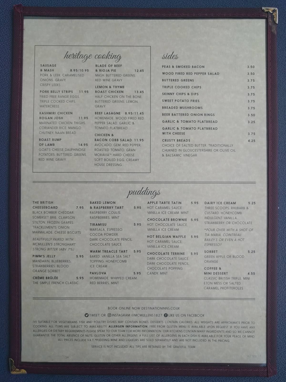 Menu at Heron on the Lake pub & bar, Fleet