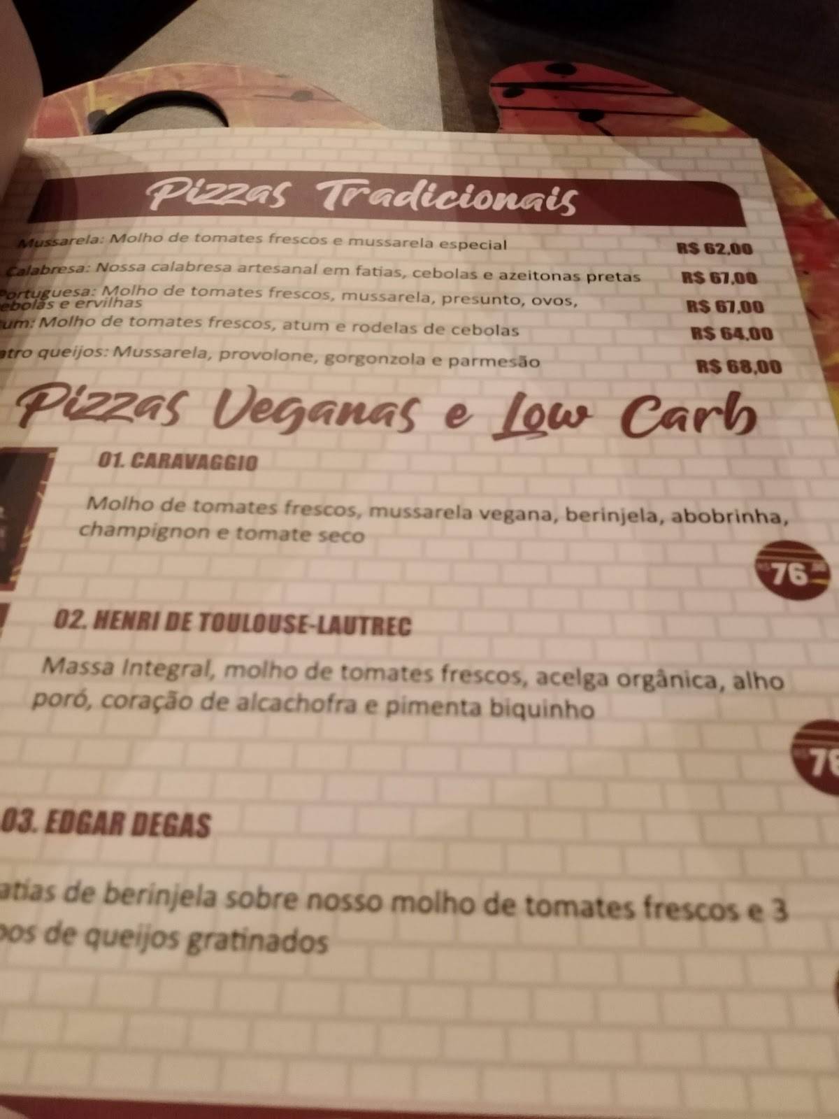 Menu em Forneria Calixto restaurante, Santos