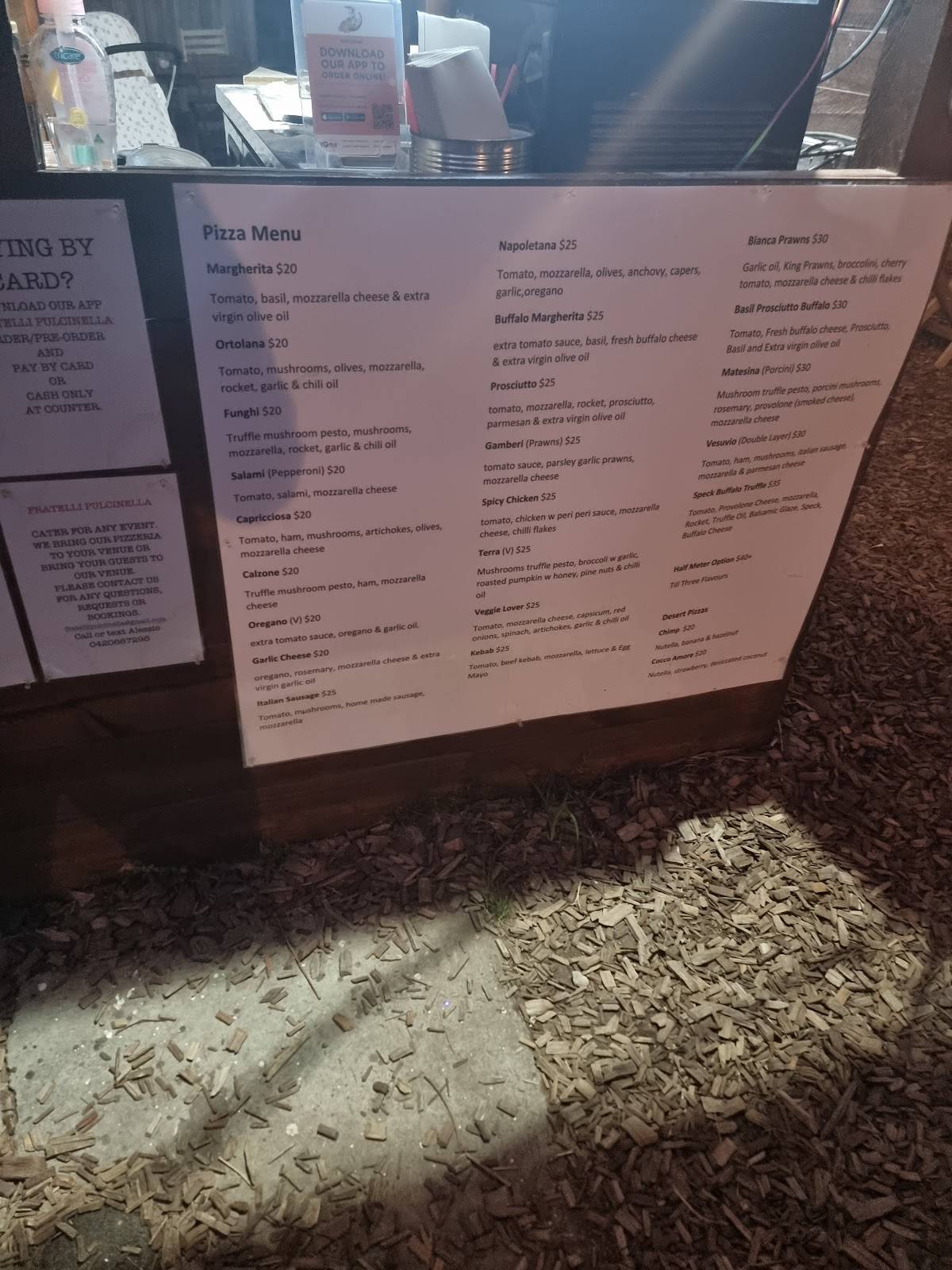 Menu at Fratelli Pulcinella Parramatta pizzeria, Parramatta