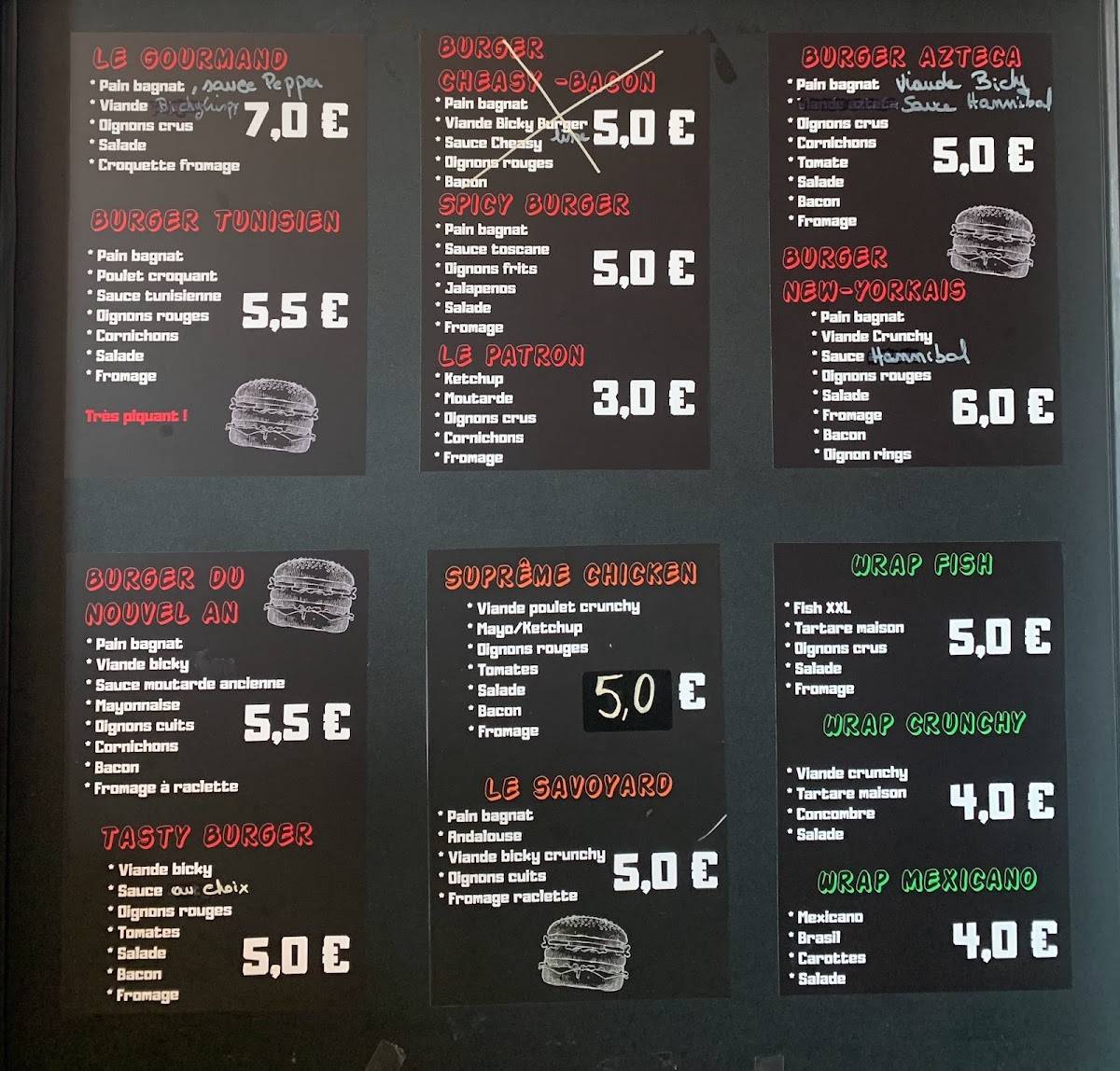 Menu au Friterie A l'Orée du Bois, Vise