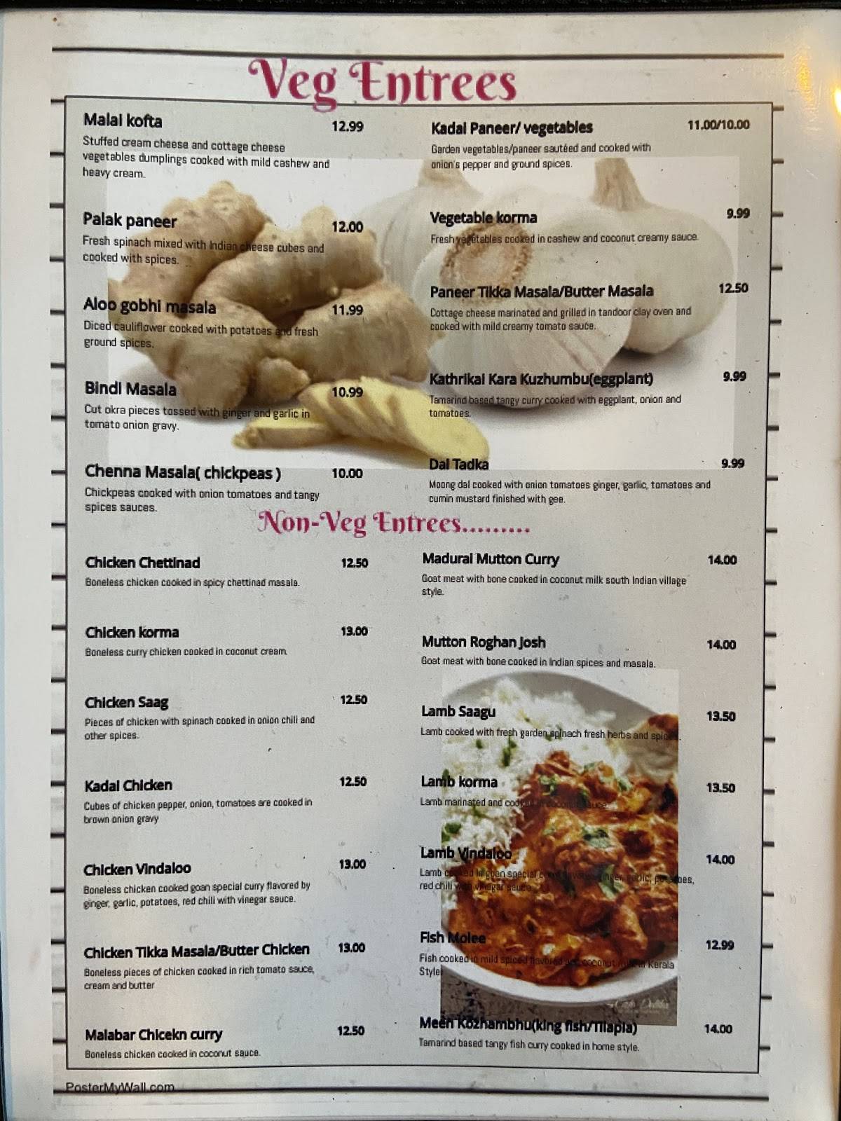 Menu at GINGER GARLIC restaurant, Bridgewater