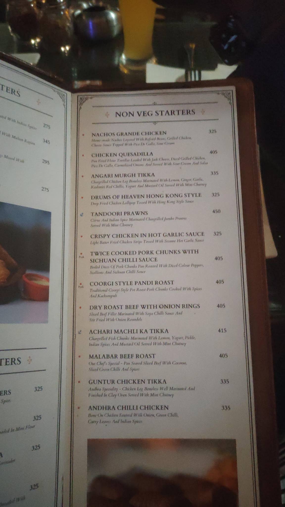 Menu at Gilly's Redefined, Bengaluru