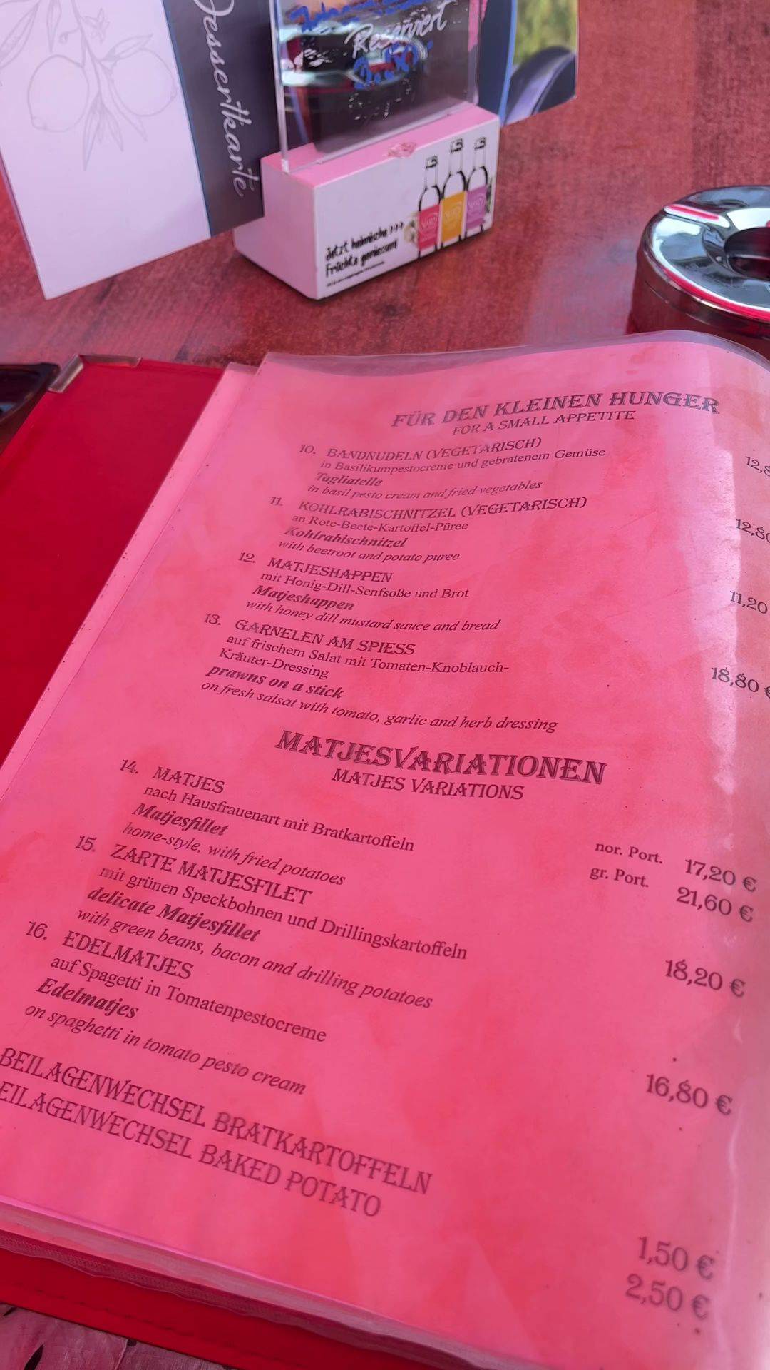 Speisekarte von Restaurant Gottfrieds, Wismar