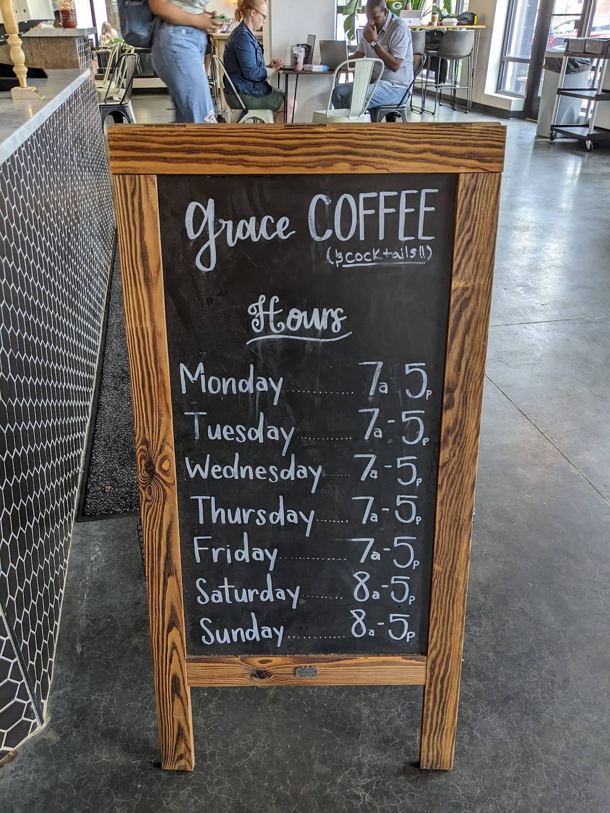 Menu at Grace Coffee Co cafe, Middleton