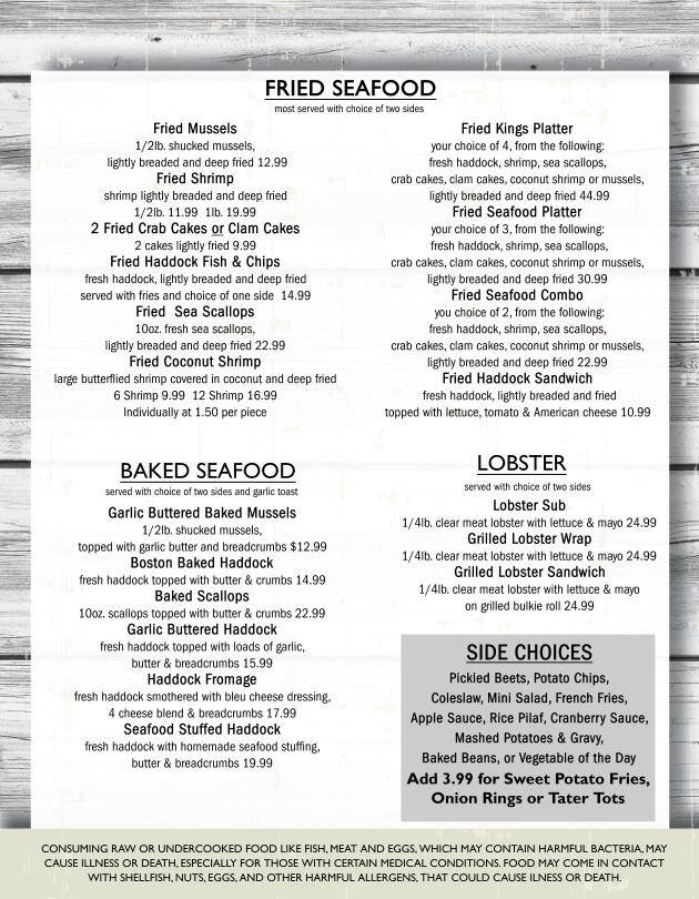 Menu at Gridiron Restaurant & Sports Pub, Lewiston